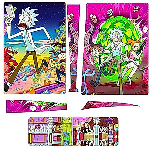 Decal Stickers for PS5 Anime Contrller Wraps,Suitable for Play-Station 5 Disc Version Console and Controller Accessories Skin,Bubble-Free