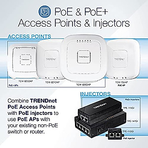TRENDnet Gigabit Power Over Ethernet Injector, TPE-113GI (Version 3.0R), Full Duplex Gigabit Speeds, Connect Devices Up to 100m (328 ft), Wall Mount, Connect Network Devices Up to 100M (328 ft.)