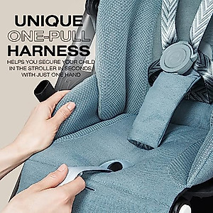Cybex Balios S Lux Toddler and Baby Stroller with Reversible Seat, Unique One-Pull Harness, and Multiple Recline - Travel System Ready, with One Hand Fold, Silver Frame/Moon Black Seat