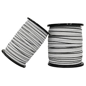 SGT Knots High Visibility Electric Fence Poly Tape - Electric Twisted Poly Pro - Long Lasting 5 Stainless Steel Conductors (1/2" x 656ft, 1 Spool - White)