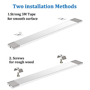 WOBANE Under Cabinet Lighting, Plug in LED Light Bar with ETL Adapter, Hand Wave Activated, 12” Cabinet Light Kit for Kitchen,Shelf,Bookcase,Display,Counter, 2700K Warm White,Dimmable,1 Panel