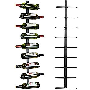 AQAREA Wall Mount Wine Rack Organizer, Wine Holder Wall Mounted, Wine Storage Display, Wine Rack Holder