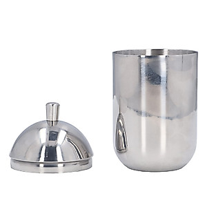 Natudeco Cotton Swab Holders 304 Stainless Steel Cotton Ball Canisters Light Luxury Storage Jar Dustproof Water Resistant Toothpick Dispenser with Lid for Home Bathroom