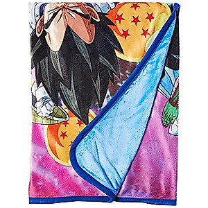 Dragon Ball Z GE-57756 Group Galaxy Polyester Throw Blanket, 46 x 60"