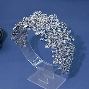 WONRLUA Wedding Headpiece for Bride, Bridal Headband Rhinestone Wedding Hair Accessories