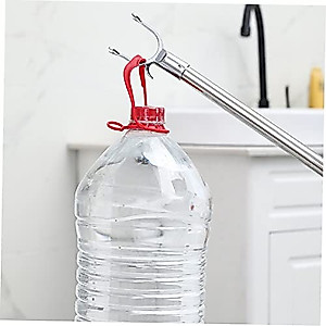 Cabilock 4pcs Clo Metal Fork Utility Cm Pole Balcony Hooks Tool Reaching Garment Ceiling Outdoor High Drying with Reach Rack Clothing Clothesline Steel Hanger Prop Pull Wardrobe Poles