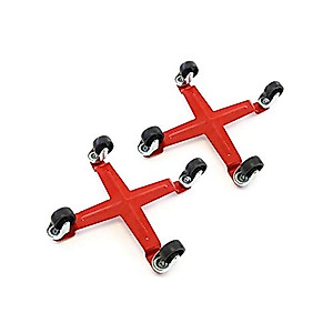 2) Heavy Duty 5 Gallon Drum Bucket Dolly Dollies Steel Frame Easy Push Roll Swivel Casters