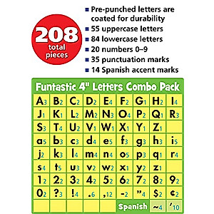 Teacher Created Resources Lime Polka Dots Funtastic Font 4" Letters Combo Pack (TCR5345)