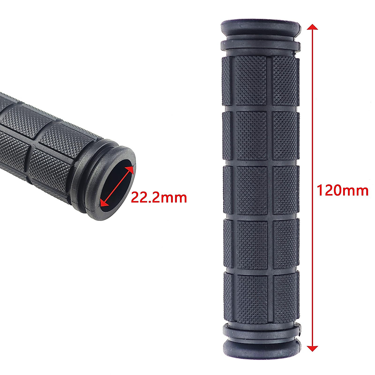 Kasteco 2 Pairs Bicycle Handle Bar Grips Mushroom Grips for BMX/MTB/Road Mountain Bikes, Black