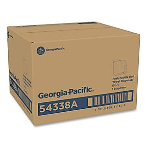 Georgia-Pacific Push Paddle Roll Paper Towel Dispenser by GP PRO, 54338A, Black