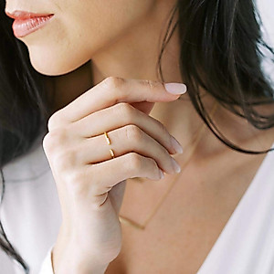 Honeycat Jewelry Open Crystal Ends Stacking Ring in Gold, Rose Gold, or Silver | Silver