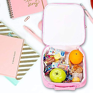 CCJPX 3PCS Unicorn Backpack for Girls, 16”Kids Preschool Sequin Bookbag and Lunch Box for Kindergarten Elementary