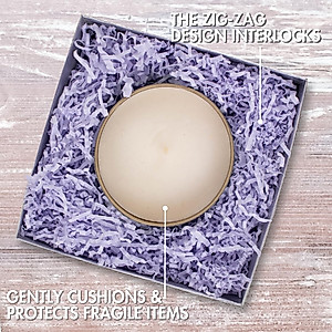 MagicWater Supply Soft & Thin Cut Crinkle Paper Shred Filler (1 LB) for Gift Wrapping & Basket Filling - Lavender