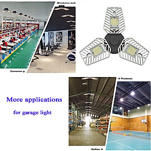 LED Garage Lights 2pack, 60W Daywhite LED Garage Ceiling Lights, 6500Lm led Garage Light CRI 80 led Adjustable Garage Light,led Lights for Garage Barn,Warehouse,Basement