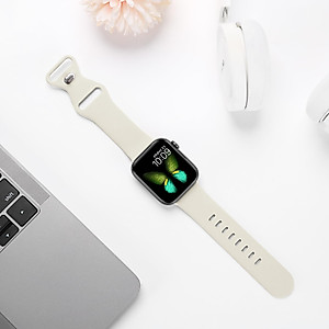 Tighesen Sport Bands Compatible with Apple Watch Band Ultra 2/Ultra SE Series 10/9/8/7/6/5/4/3/2/1 38mm 40mm 41mm 42mm 44mm 45mm 46mm 49mm S/M M/L for Women/Men Silicone iWatch Band