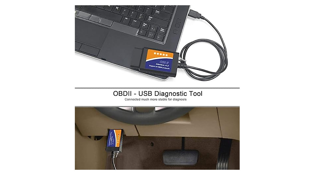 FORS-can ELM327 OBD2 USB Adapter for Windows, ELMconfig Scanner Diagnostic Coding Tool with MS ...