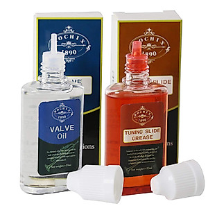 Rochix Synthetic Valve Oil & Tuning Slide Grease for Trumpet,Trombone,French Horn,Tuba,Euphonium and Other Brass Instruments