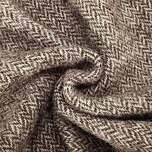 spencer & whitney Bed Throws Blankets Wool Blanket Brown Herringbone Throw Blanket Large Wool Blanket Queen Blanket for Bed