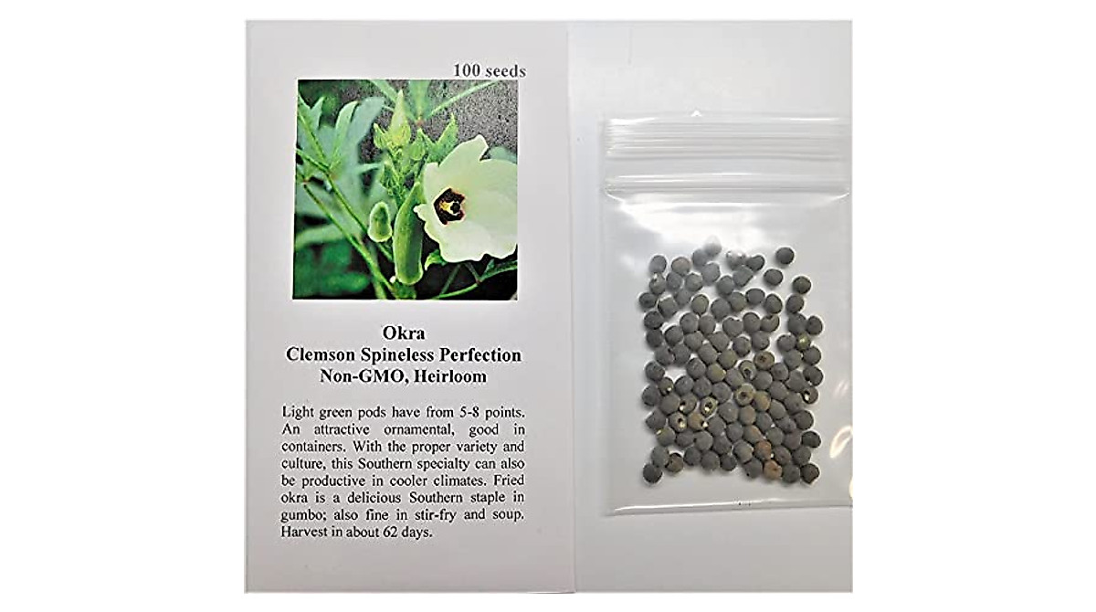 David's Garden Non-GMO Okra Seeds - Clemson Spineless