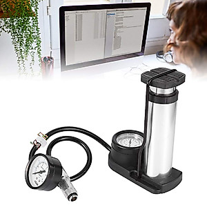 753 Water Leakage Tester, Double Barometer Air Pressure Guage for Computer Water Cooling System, Computer Water Cooling System Water Tank Leak Test Detector