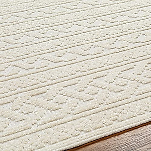 Artistic Weavers Lyna Boho Striped Textured Washable Area Rug, 2' x 2'10", Cream
