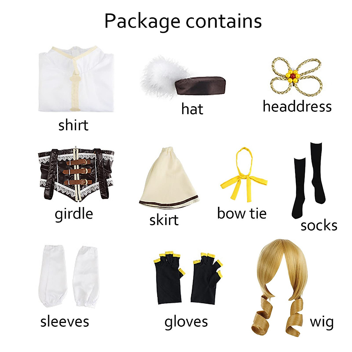 TMSREBU Tomoe Mami Cosplay Costume Outfit Dress Uniform Halloween Suit Full Set(BBM,Wig,L)