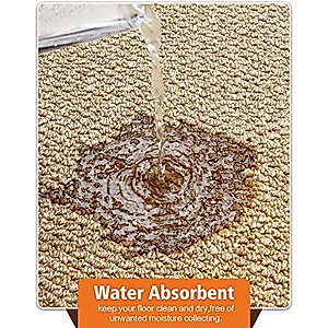 BxzanDya Kitchen Rug and Mats[2pcs] 20x59 Inch/20x32 Inch, Kitchen Rugs and Mats Non Skid Washable, for Kitchen Sink Side Mats, Aisle Rugs, Hallway Rugs(Oats, 20 "x32 + 20 "x59)