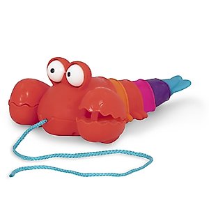 B. toys- Pull Along Lobster Toy - Waggle-A-Longs – Pinchy Pat- Developmental Toy- – Push or Pull –Walking Toy with String – Baby, Toddler, Kids – 18 Months +