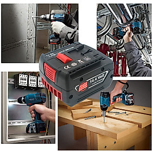 HeShunChang Battery 14.4V 5Ah Replace for Bosch BAT607 BAT607G BAT614 BAT614G