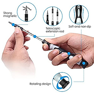 AMIR Precision Screwdriver Set, 132 in 1 Magnetic Screwdriver Set Kit, Electronics Repair Screwdrivers Tool Kit with 108 Magnetic Drill Bits for Repair Phone, Switch, Computer, etc