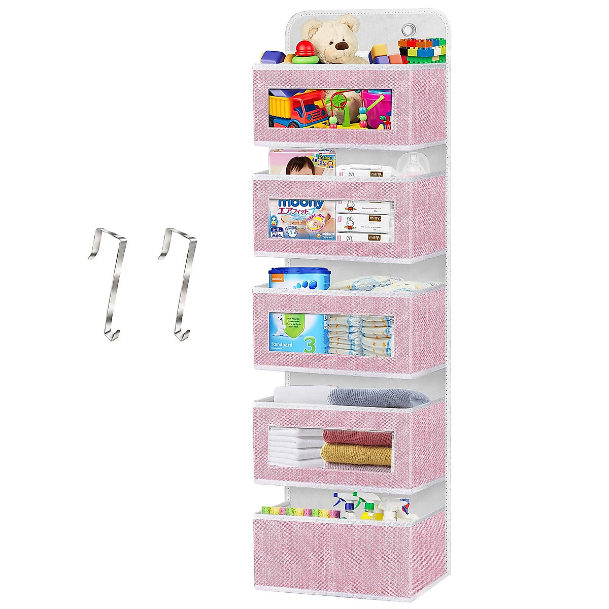 homyfort Over the Door Organizer, Hanging Baby Diaper Organizer for Nursery