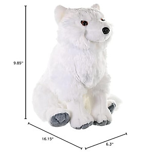 Wild Republic Arctic Fox Plush, Stuffed Animal, Plush Toy, Gifts for Kids, Cuddlekins 12 Inches