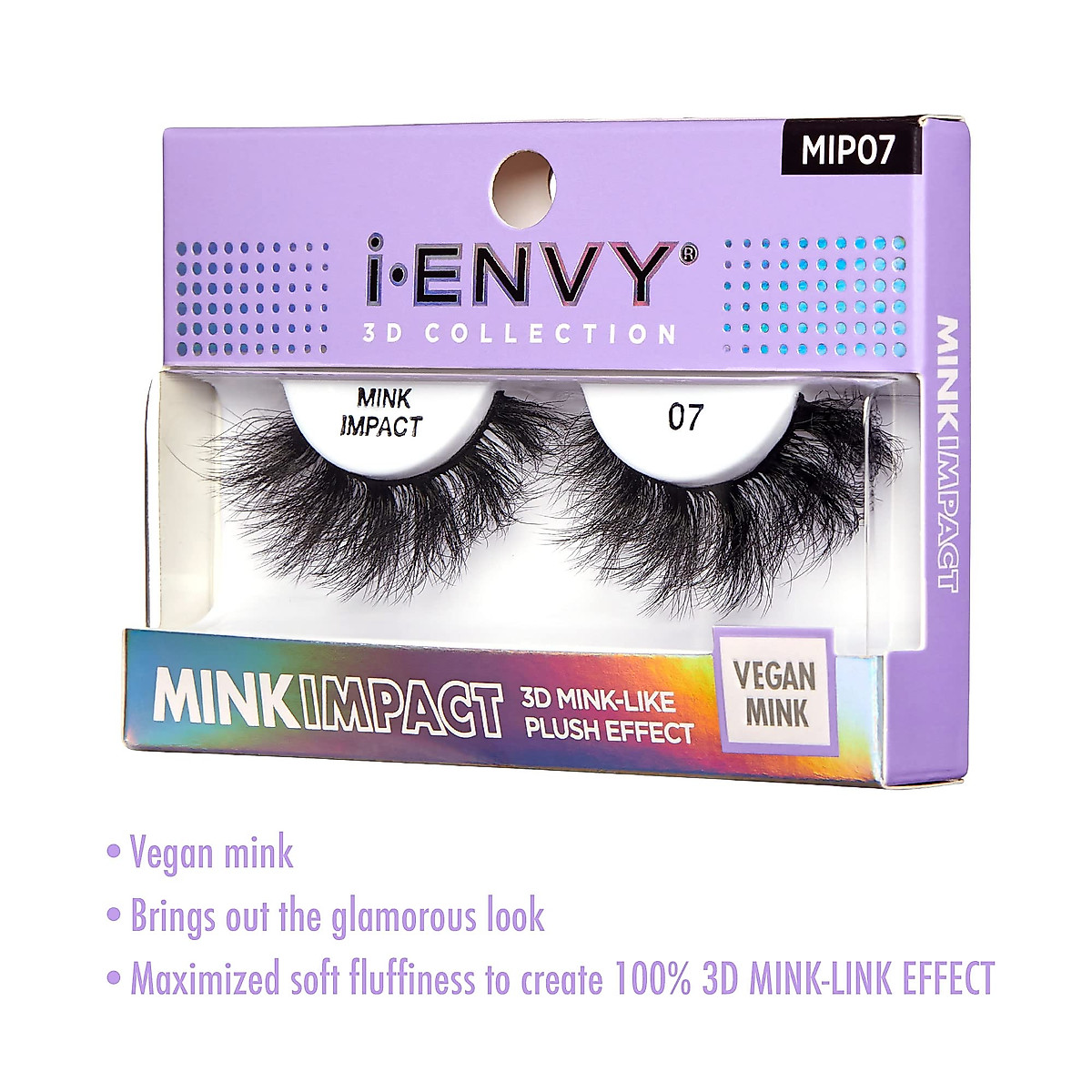 i-Envy False Lashes 3D Mink-Like Plush Impact Natural to Dramatic Vegan Eyelashes
