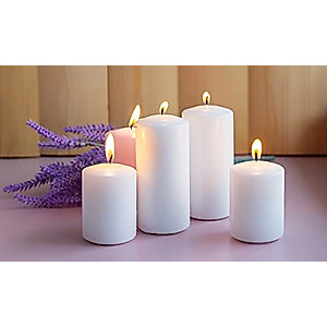 3 Pack 3×6 Inch Pillar Candles, Unscented Column Candles for Home Restaurants Spa Church Weddings, Smokeless Dripless and Clean Burning Emergency Candle - White