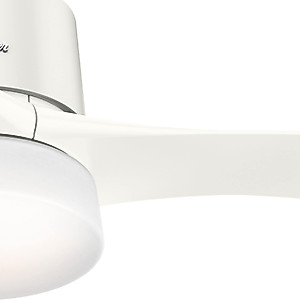 Hunter Fan Company, 59222, 54 inch Wi-Fi Symphony Fresh White Ceiling Fan with LED Light Kit and Handheld Remote, Smart Fan