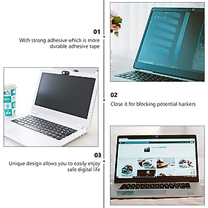 SOLUSTRE 9pcs Lens Cover Webcam Cover Cover Computer Tablet Cam Cover Limpiador De Tablet Privacy Cover Slide Heart-shaped Laptop Lens Cap Slideshow Slider Abs