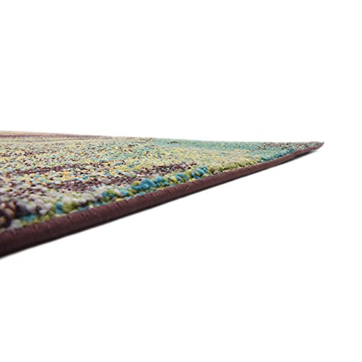 Unique Loom Jardin Collection Colorful, Vibrant, Abstract Watercolor Area Rug, Square 8' 0" x 8' 0", Multi/Beige