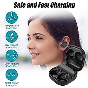 Lopnord Wireless Charging Case for Samsung Galaxy Buds 2 Pro SM-R510, Replacement Charger Case for Galaxy Buds 2 Pro with Bluetooth Pairing, Support Wireless & Wired Charging (Earbuds Not Included)