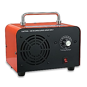 Commercial Ozone Generator 10,000 mg/h, Industrial Ozone Machine Odor Removal, Car Smoke Deodorizer, Portable O3 Purifier for Home Rooms, Air Eliminator for House, Basement, Bar (Orange)