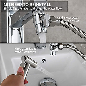 CIENCIA Brass Sink Faucet Diverter Valve to Sink Hose Sprayer,Faucet Splitter for Kitchen,Sink Faucet Replacement Part M22 x M24,SBA021