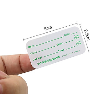 CZWESTC 1200 Pcs Food Storage Labels for Home and Restaurant, Removable Food Refrigerator Freezer Date Stickers Easy Clean, Adhesive Kitchen Labels for Containers and Jars( 2 x 1 inch)