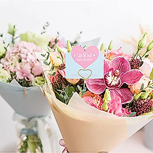 Sunnyray 30 Pieces Metal Wire Floral Picks Wire Place Card Holder Stand 13 Inch Table Name Number Picture Holder Clips Menu Note Memo Holder for Wedding Birthday Baby Shower Party Favor