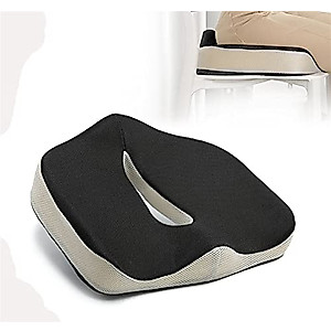 BUZZNN Seat Cushion for Office Chair, Desk Chair Car Seat Cushion for Tailbone Pain, Ergonomic Memory Foam Coccyx Seat Cushion for Sciatica, Back Pain Relief