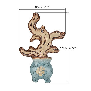 PATIKIL Ceramic Tree Branch #E, 2 Pack Artificial Trunk for Succulent Planter Flower Pot Micro Landscape