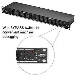 Btuty Audio Equalizer EQ-215 Dual Channel 15-Band Equalizer 1U Rack Mount 2-channel Stereo Graphic Equalizer Stereo Equalizer Graphic Equalizer
