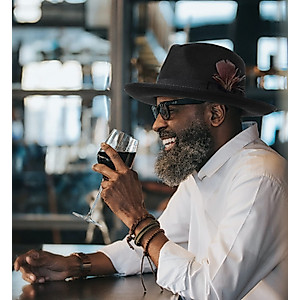 FADACHY Fedora Hats for Men & Women Wide Brim Felt Hat Dress Panama Trilby Hats Black Fedora