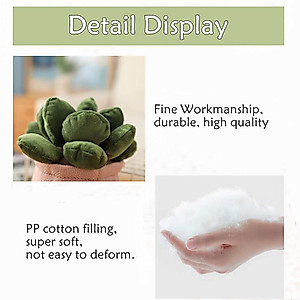 AUCOOMA Succulent Plants Stuffed Toy for Kids, Soft Simulation Potted Plush Toy Doll