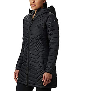 Columbia Women’s Powder Lite Mid Jacket, Winter, Water Repellent Black, X-Large