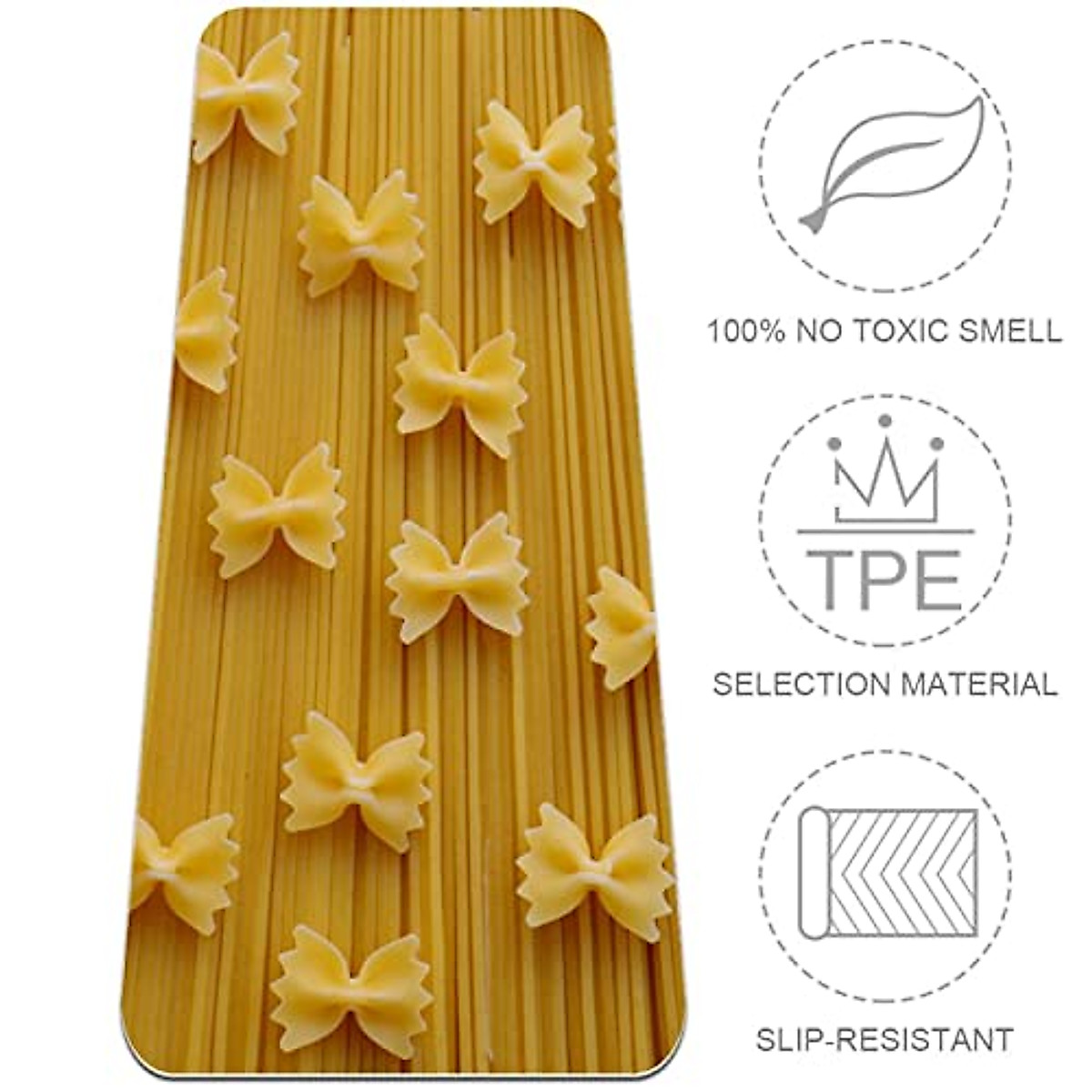 Yoga Mat, Yoga Mats for Home Workout, Workout Mat, Exercise Mats, Pilates Mat, Pasta Food Pictures