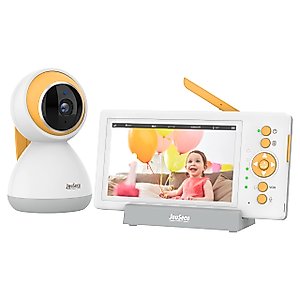 JouSecu Baby Monitor with Camera and Audio, 5" 720P HD Screen Video Baby Monitor with Pan-Tilt-Zoom Camera, 30hrs Long Battery Life on ECO, No WiFi, Two Way Talk, Night Vision, Ideal for New Moms